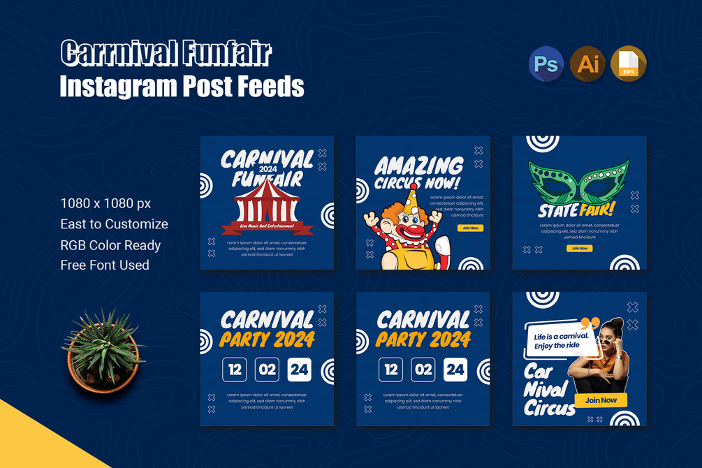 Carnival Funfair Instagram Post
