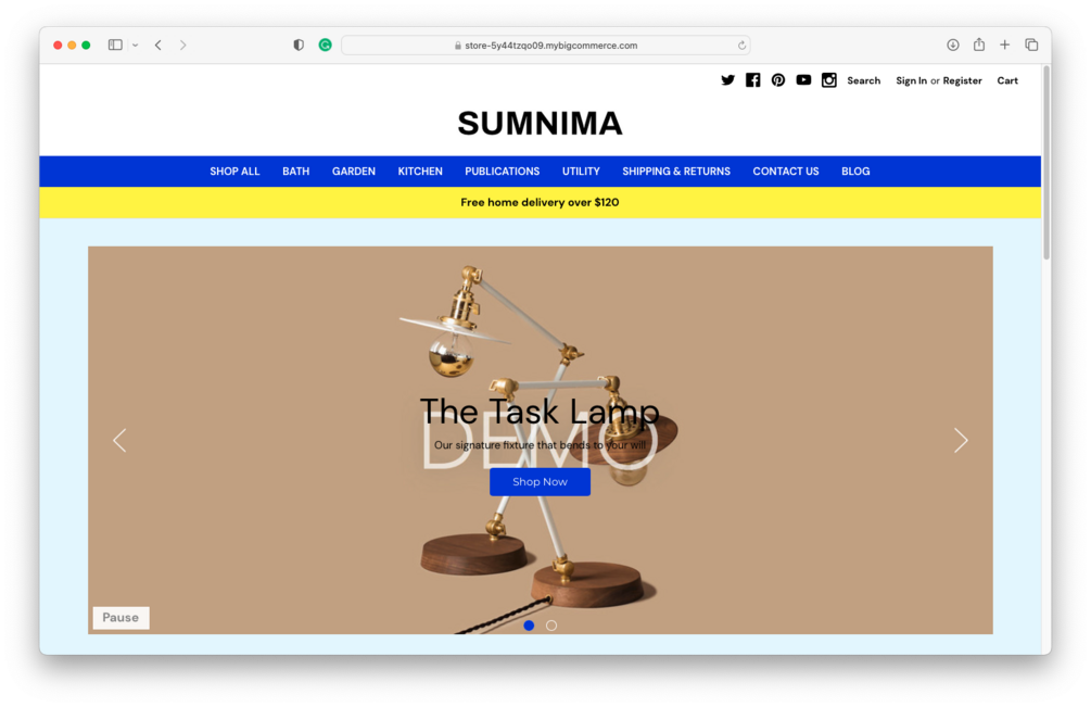 sumnima free bigcommerce theme