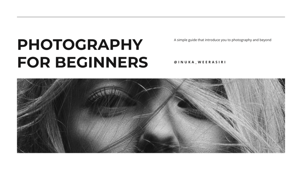 Photography guide for beginners.