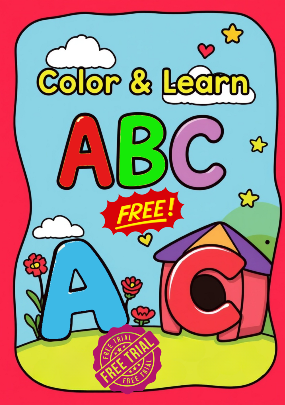 Free Mini Alphabet Coloring Book – A to D Sample