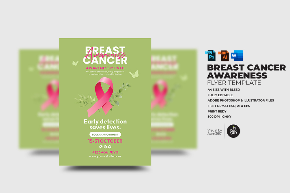 Breast Cancer Awareness Flyer Template