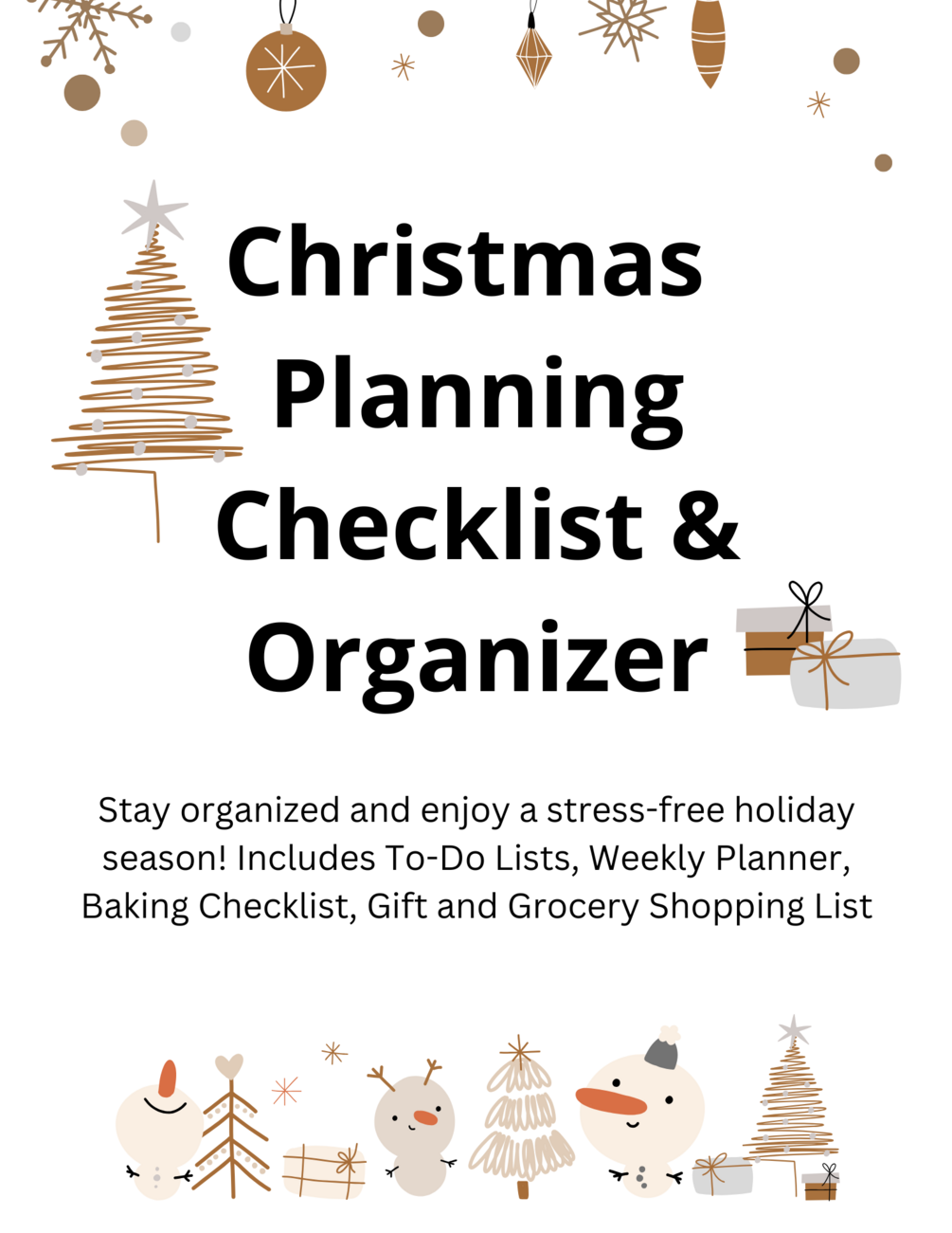 Chrismas Planning Checklist & Organizer