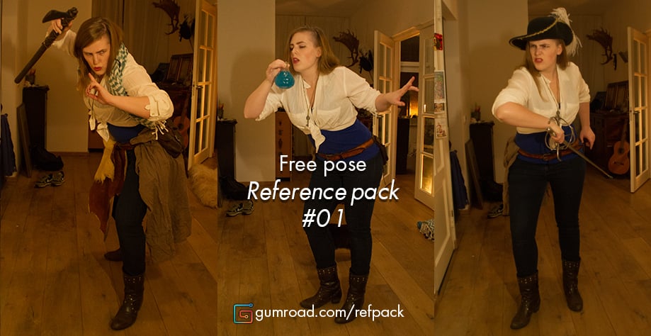 Free pose reference pack!!