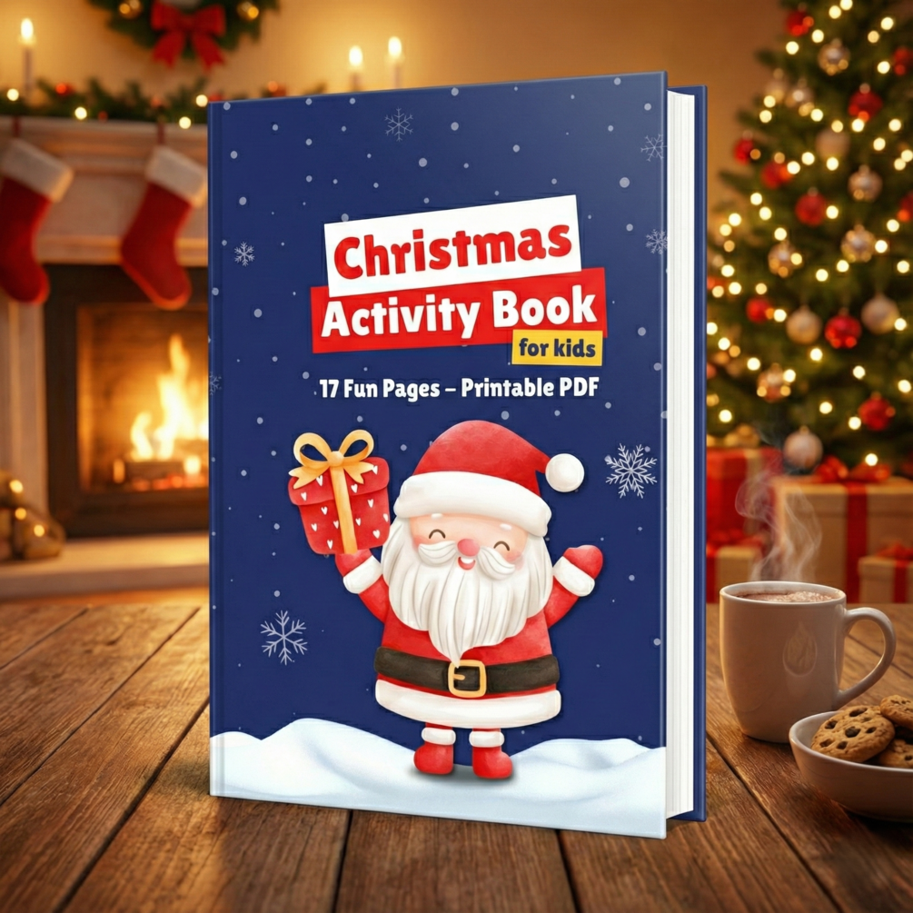 Christmas Activities Book for Kids (17 Fun Pages – Printable PDF)