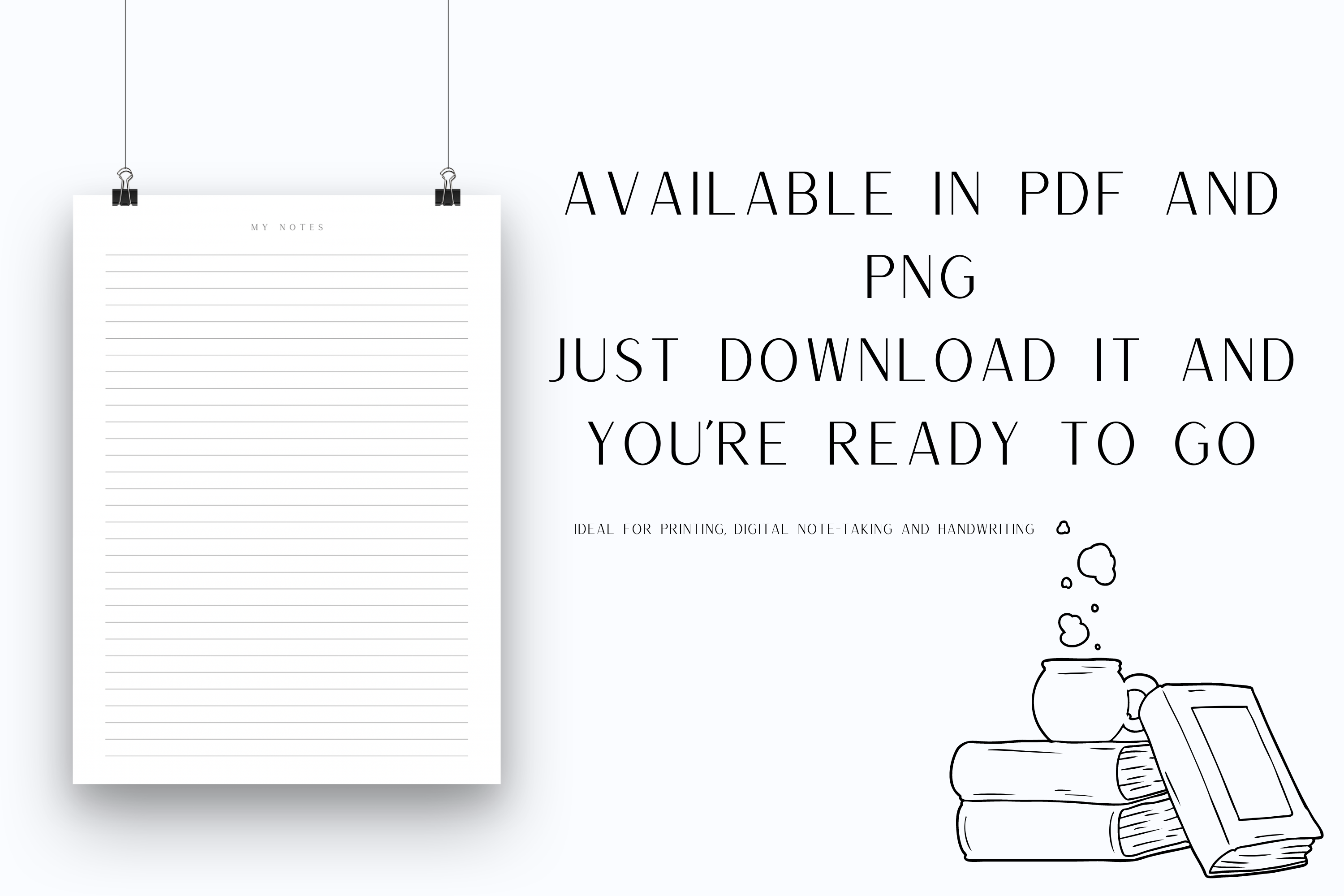 (Free) - 6 Minimalist Templates for WRITING (PDF / PNG) - Luana Wosiack ...