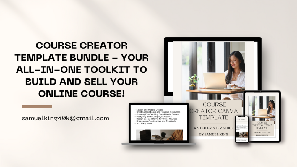 Course Creator Canva Template, Online Course Coach, Marketing Kit ...