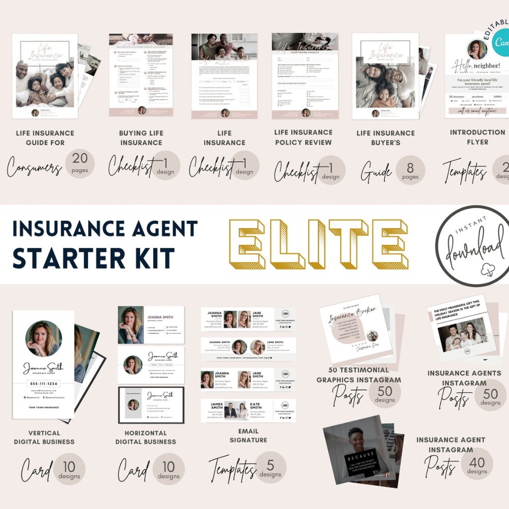 VIP Marketing Starter Kit for Insurance Agents | Social Media Pack ...