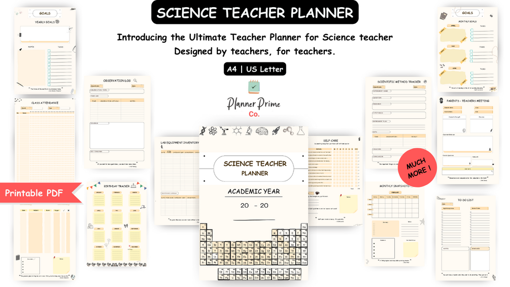 Undated Science Teacher Planner