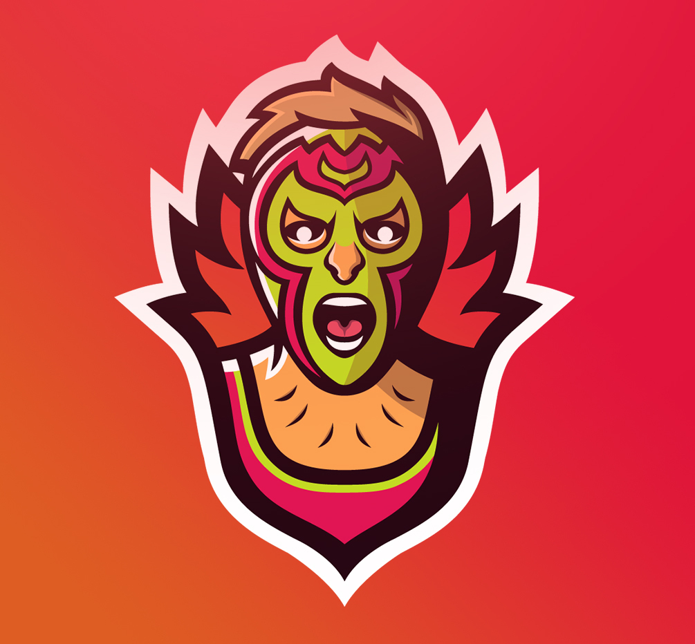 Mexican Wrestler Logo