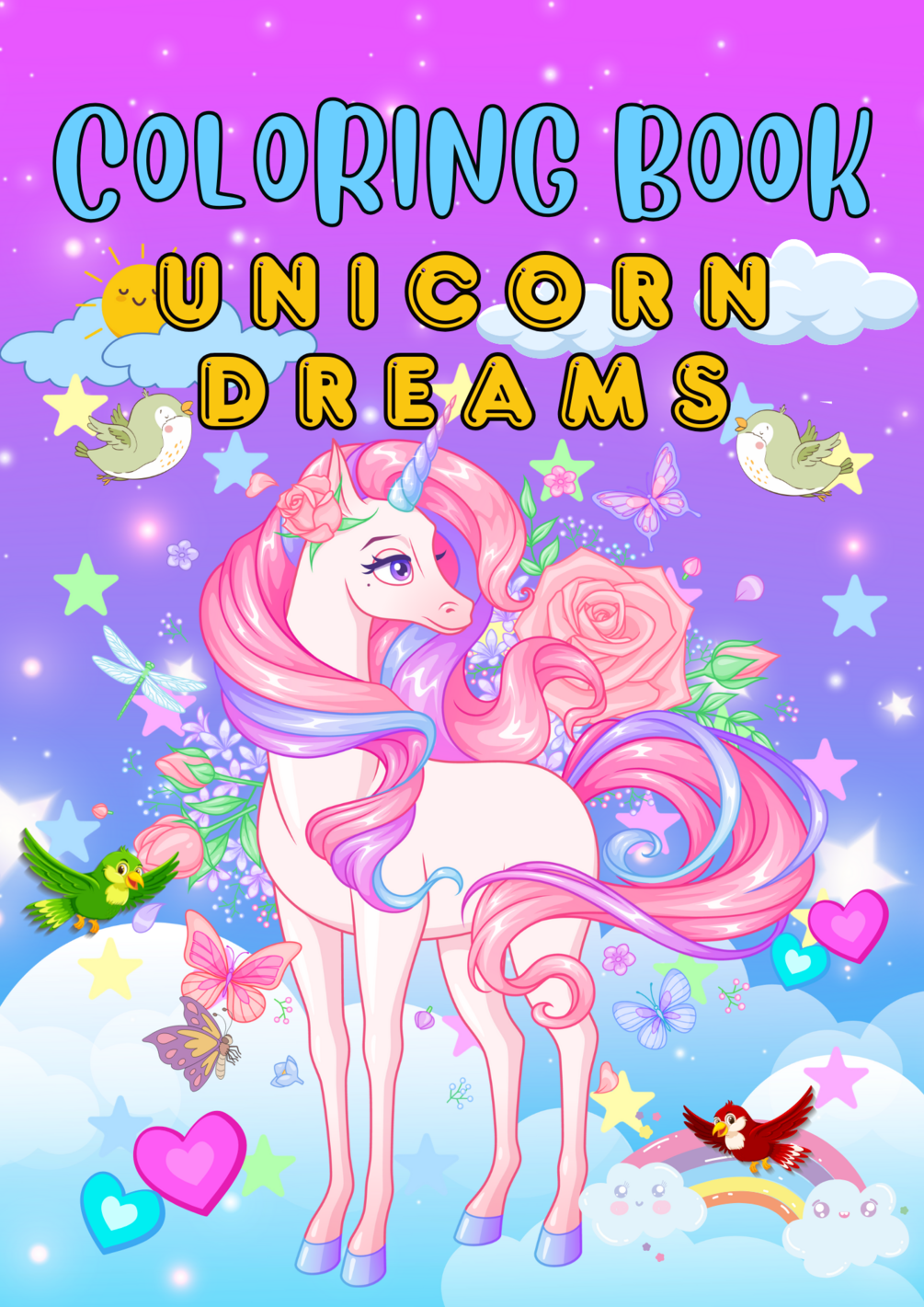 coloring book : Fantasy Unicorn for Kids - Magical World to Color