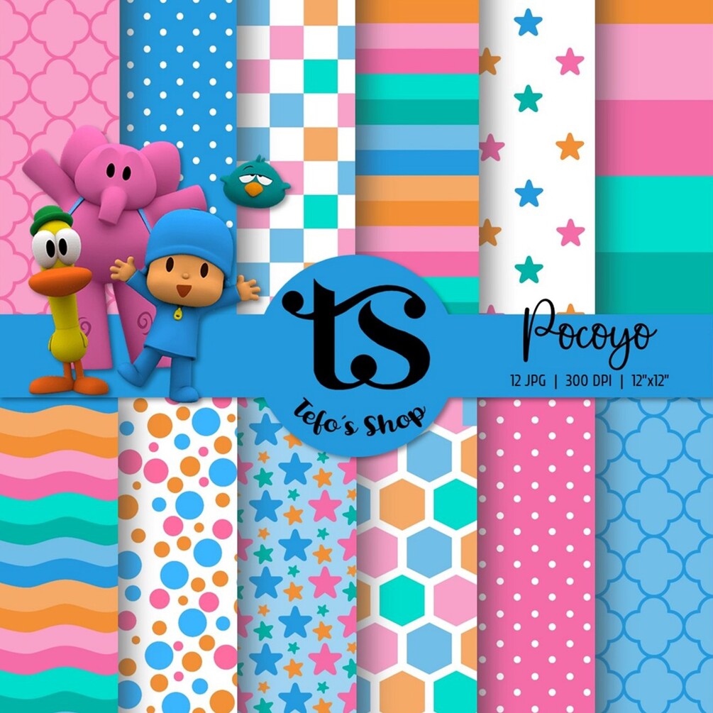 Pocoyo | Papeles digitales | Paper pack