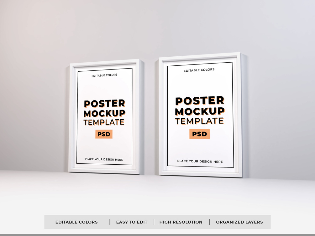 Portrait Poster Mockup Vol 17