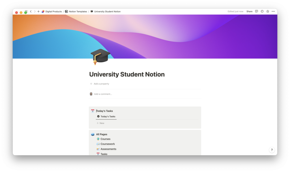 Ultimate University Student Notion System