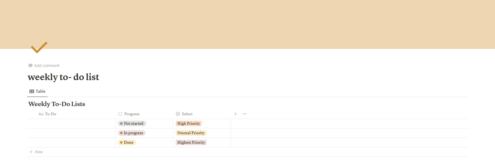 Quick Notion Planner