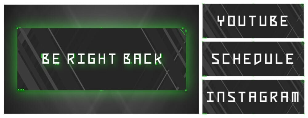 Green Twitch Overlays Pack (FREE)