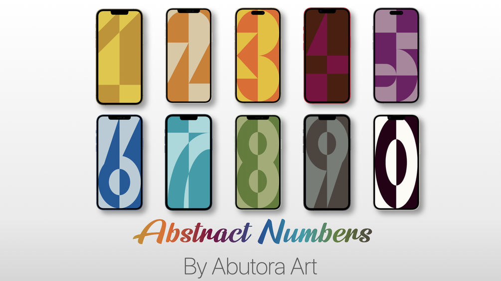 Abstract Wallpapers: Numbers by Abutora Art