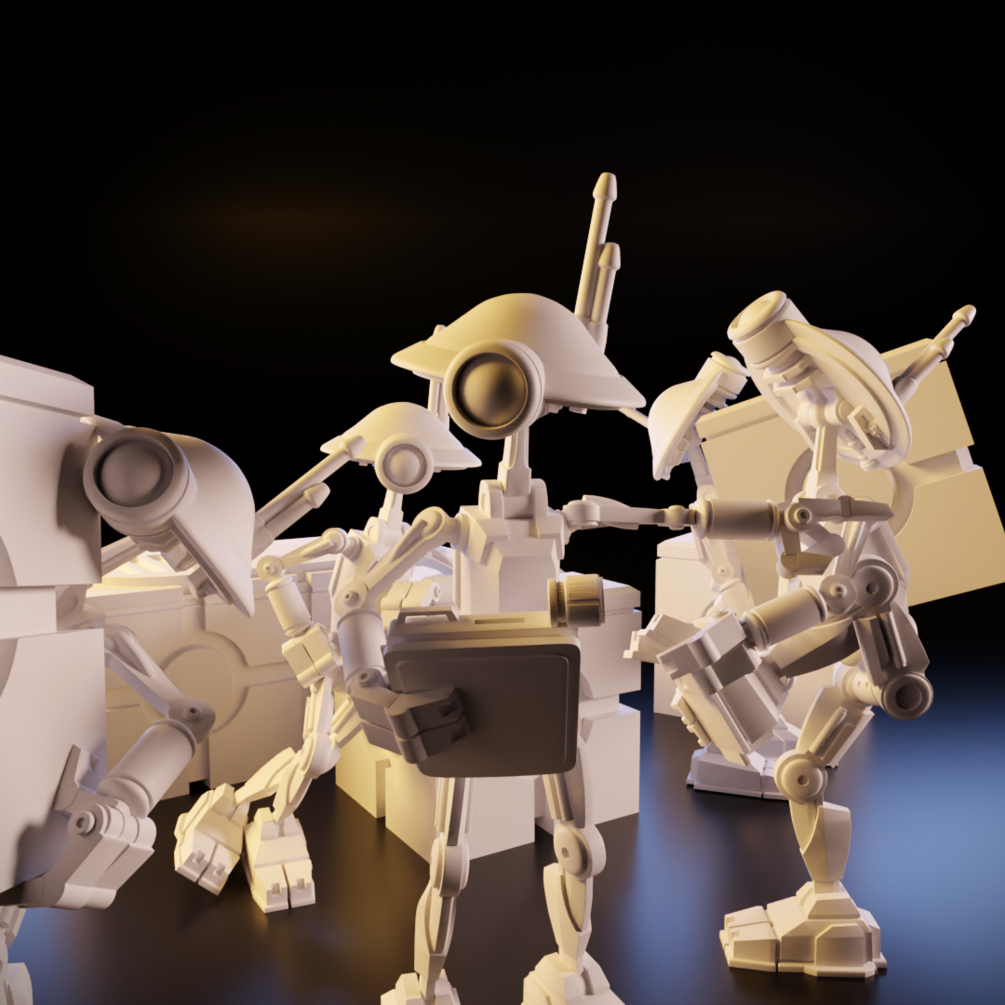 Midget Repair Droids With Boxes Bundle