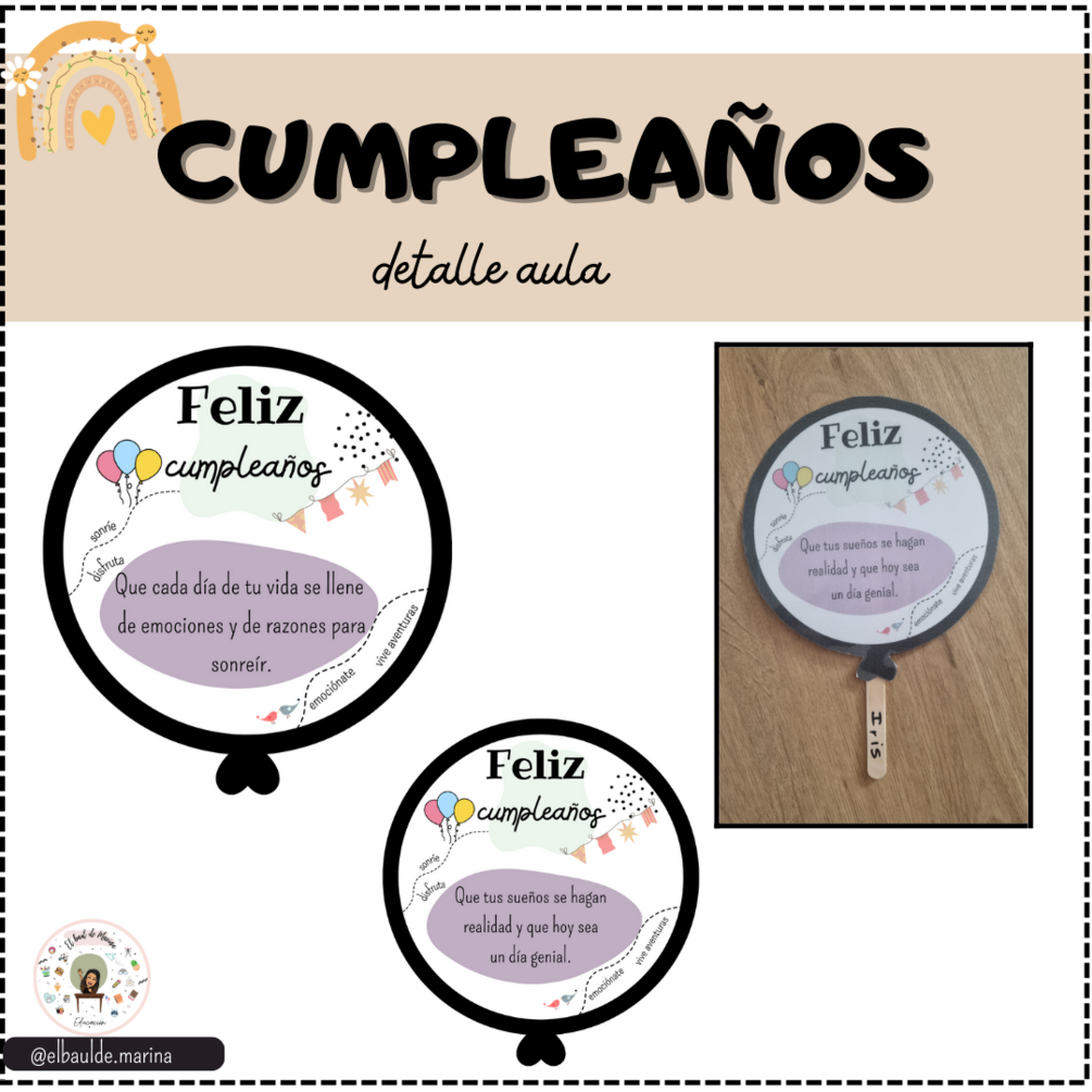 Detalle cumpleaños alumnos