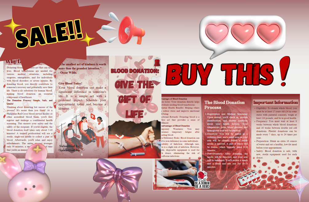 The Gift of Life: A Blood Donation Guide- Brochure