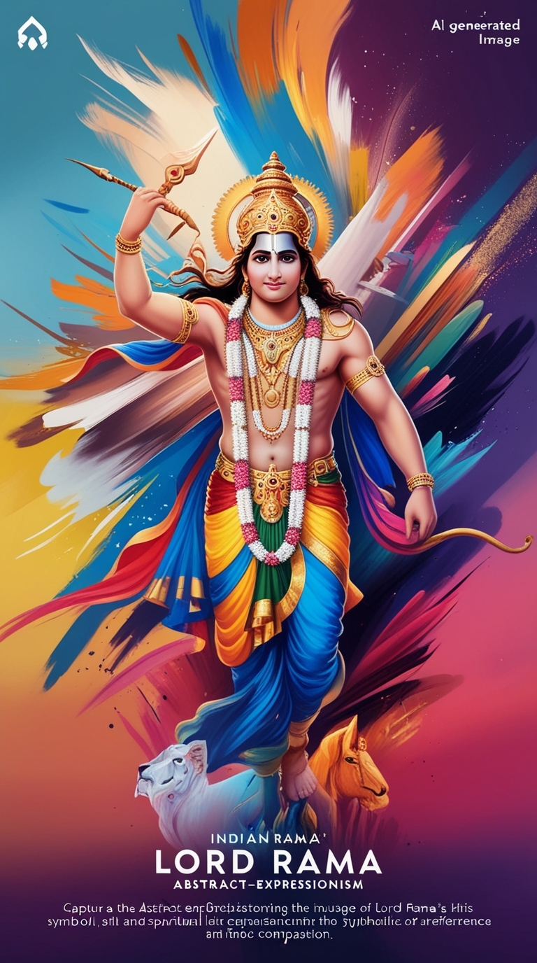 🌟 Discover the Mystical World of Lord Rama Abstract Art 🎨 #LordRama # ...