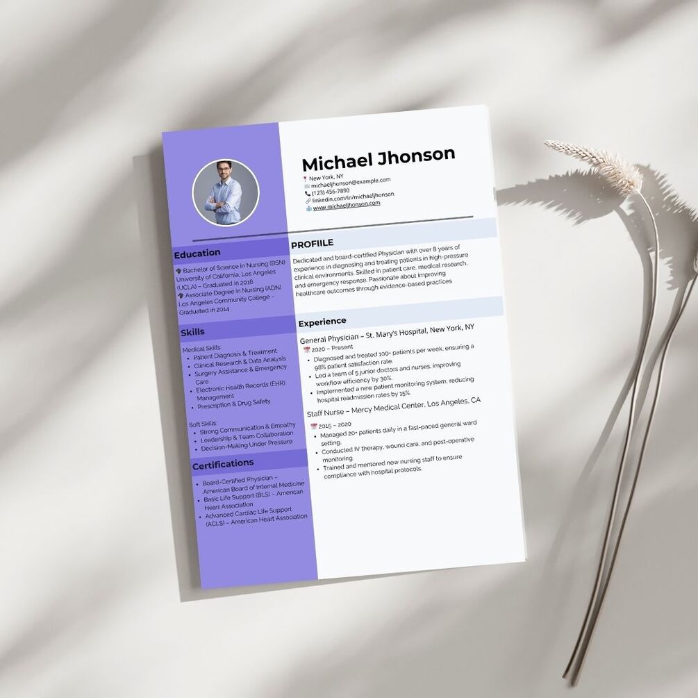 ATS-Friendly Nurse Resume Template – Land Your Dream Job!