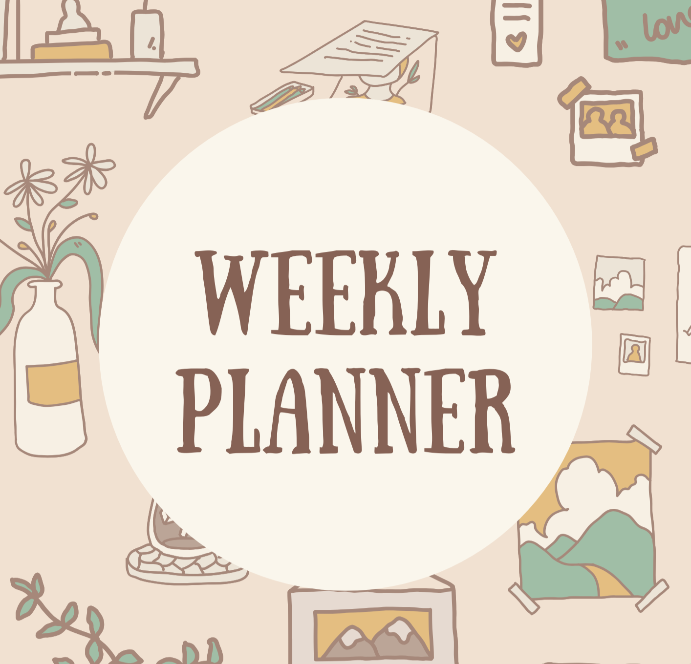 Brown Weekly Planner