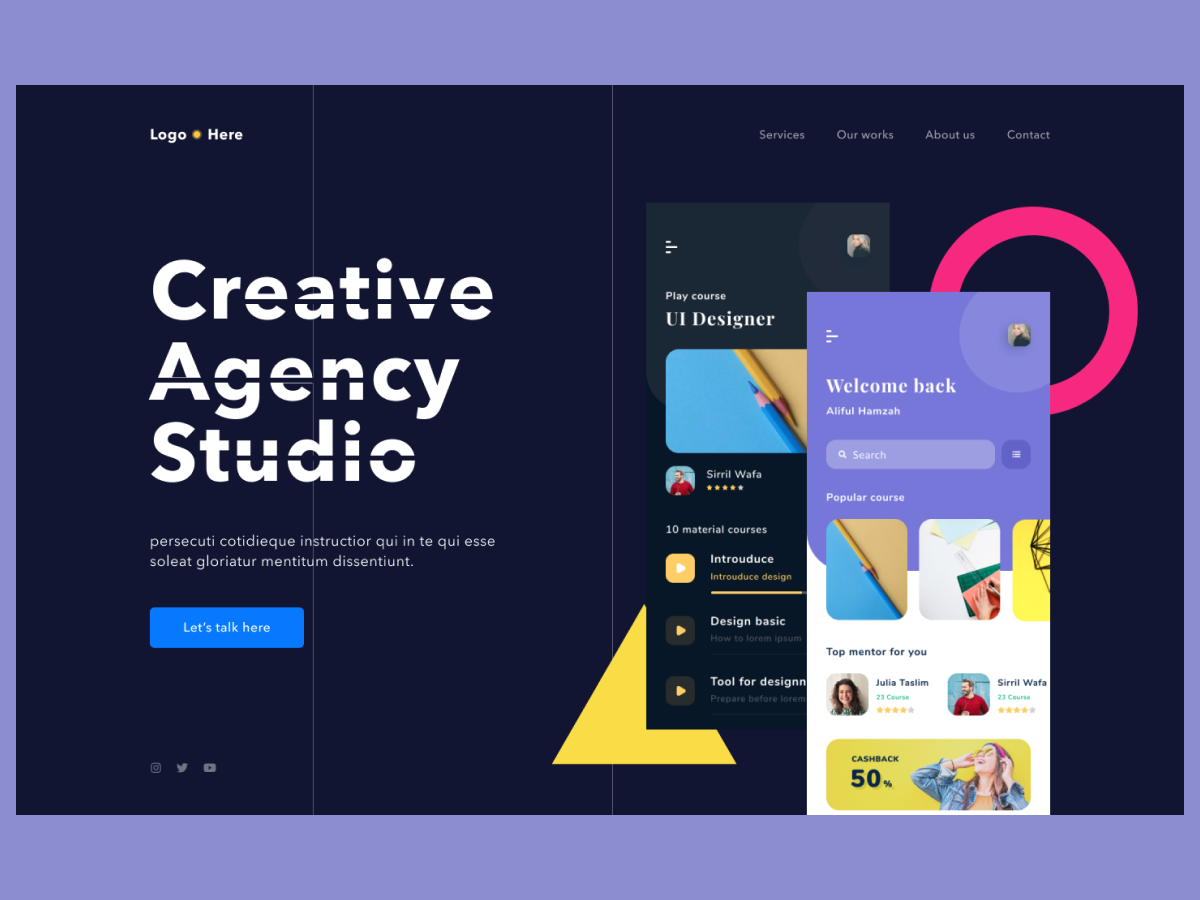 Creative Agency Studio Website Page Design