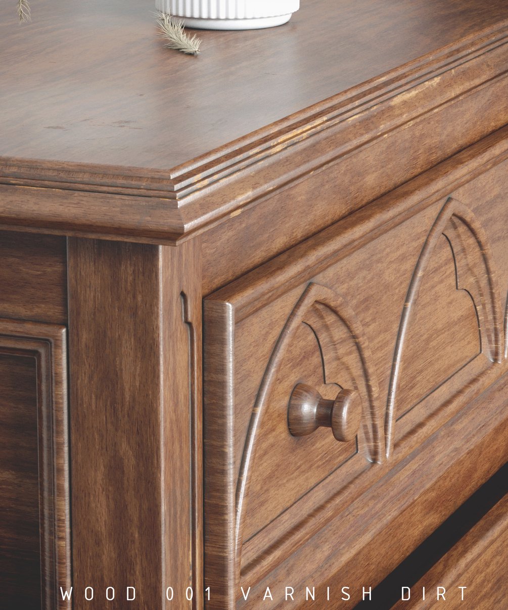 Vray Smart Materials : Wood 001 VarnishDirt for 3DS max