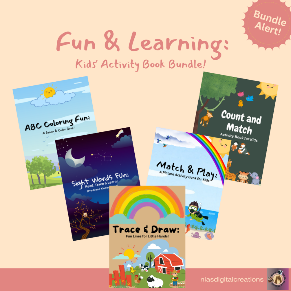 FUN AND LEARNING: KIDS' ACTIVITY BOOK BUNDLE (WITH MASTER RESELL RIGHTS)