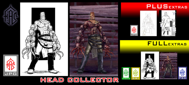 Head collector illustrations