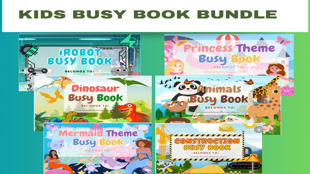 EDITABLE AND PRINTABLE BUSY BOOKS FOR KIDS