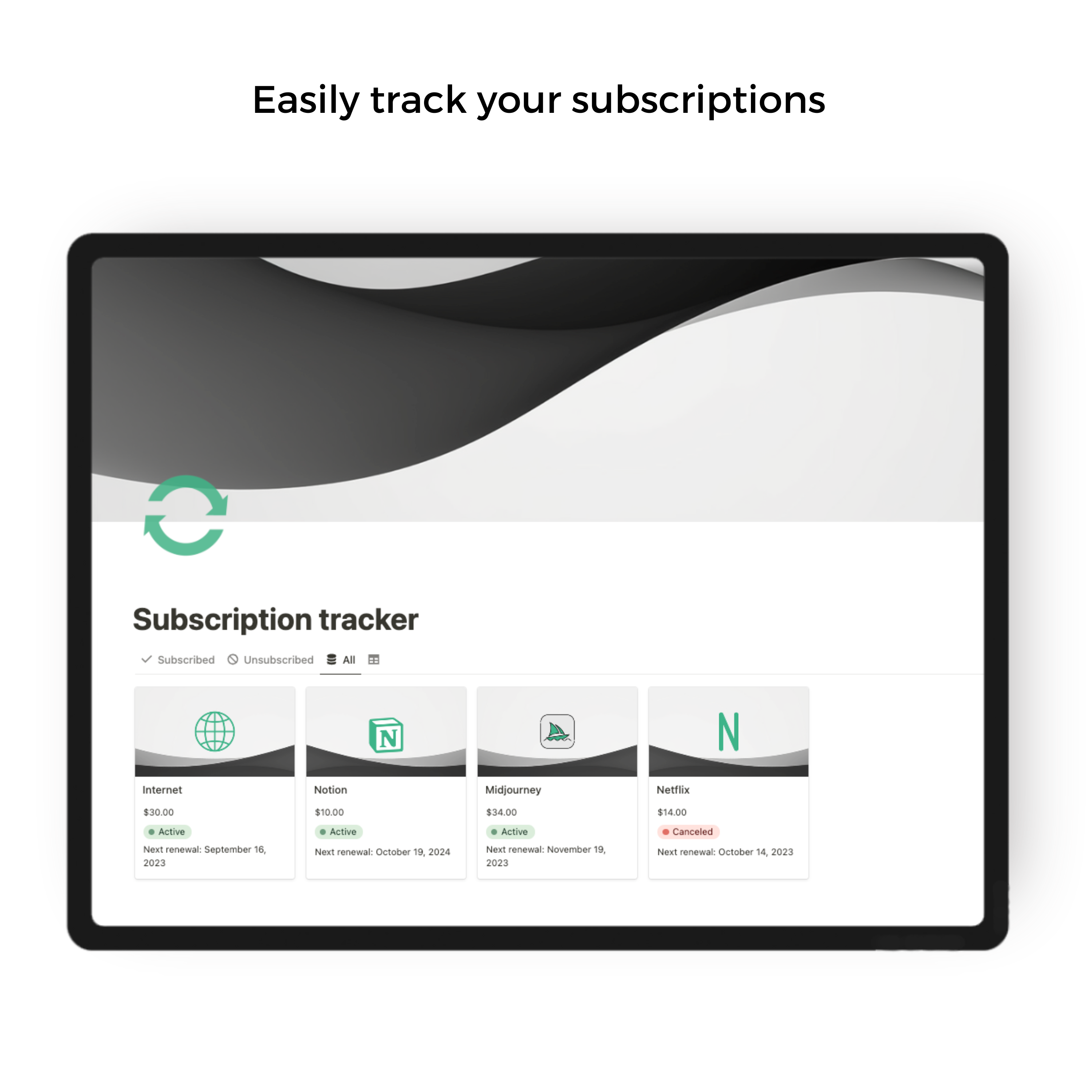 Notion Finance And Budget Planner