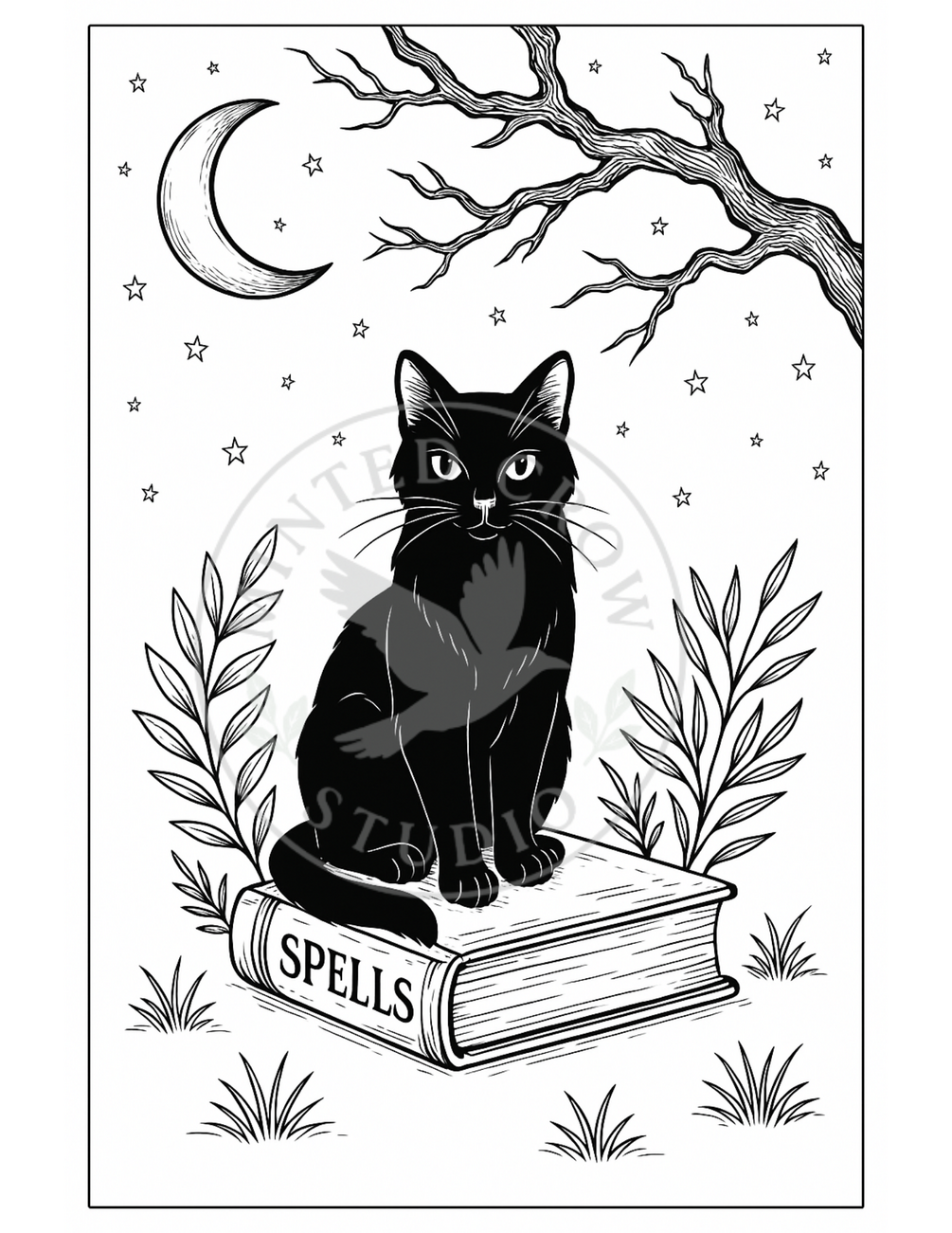 Whispering Pages Coloring Page (Printable)
