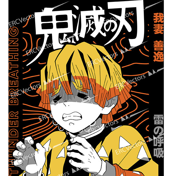 SVG zenitsu agatsuma Demon SlayerVector, PDF , PNG, SVG , AI