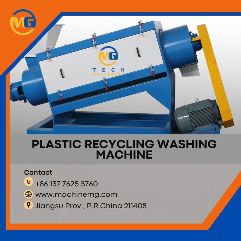 Plastic recycling washing machine