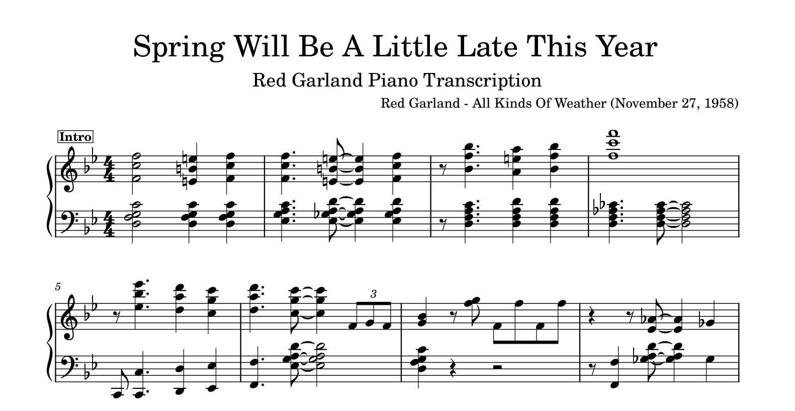 Spring Will Be A Little Late This Year - Red Garland Part