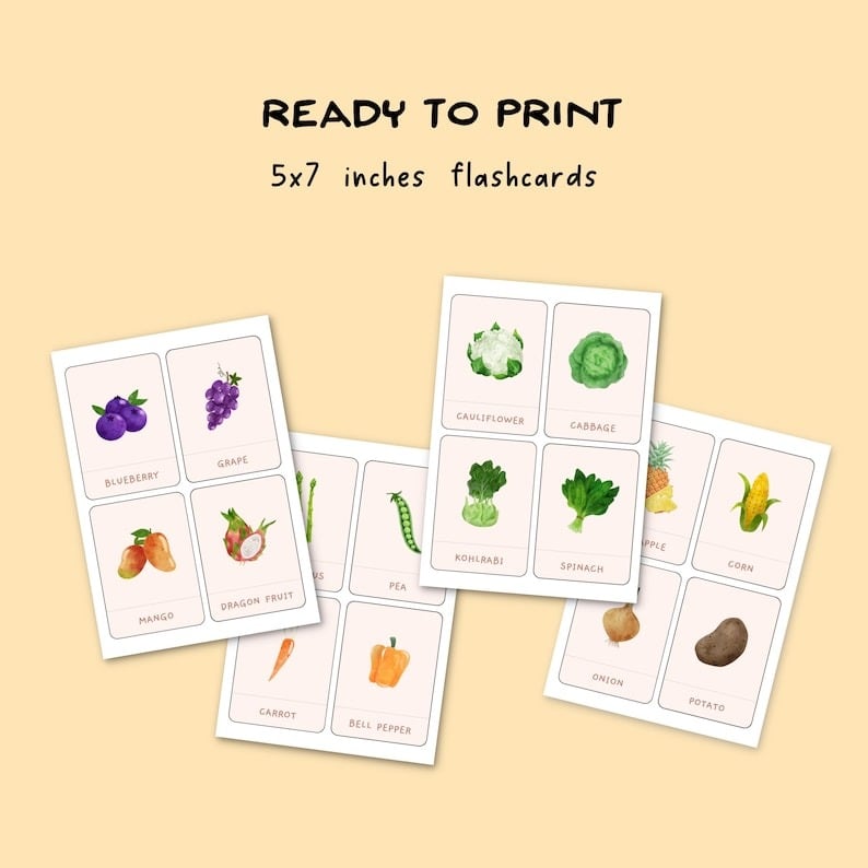Set Fruits & Vegetables Flashcards