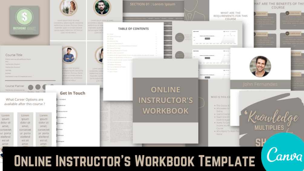 Canva Workbook Template For Online Course Creators | E-course Workbook ...