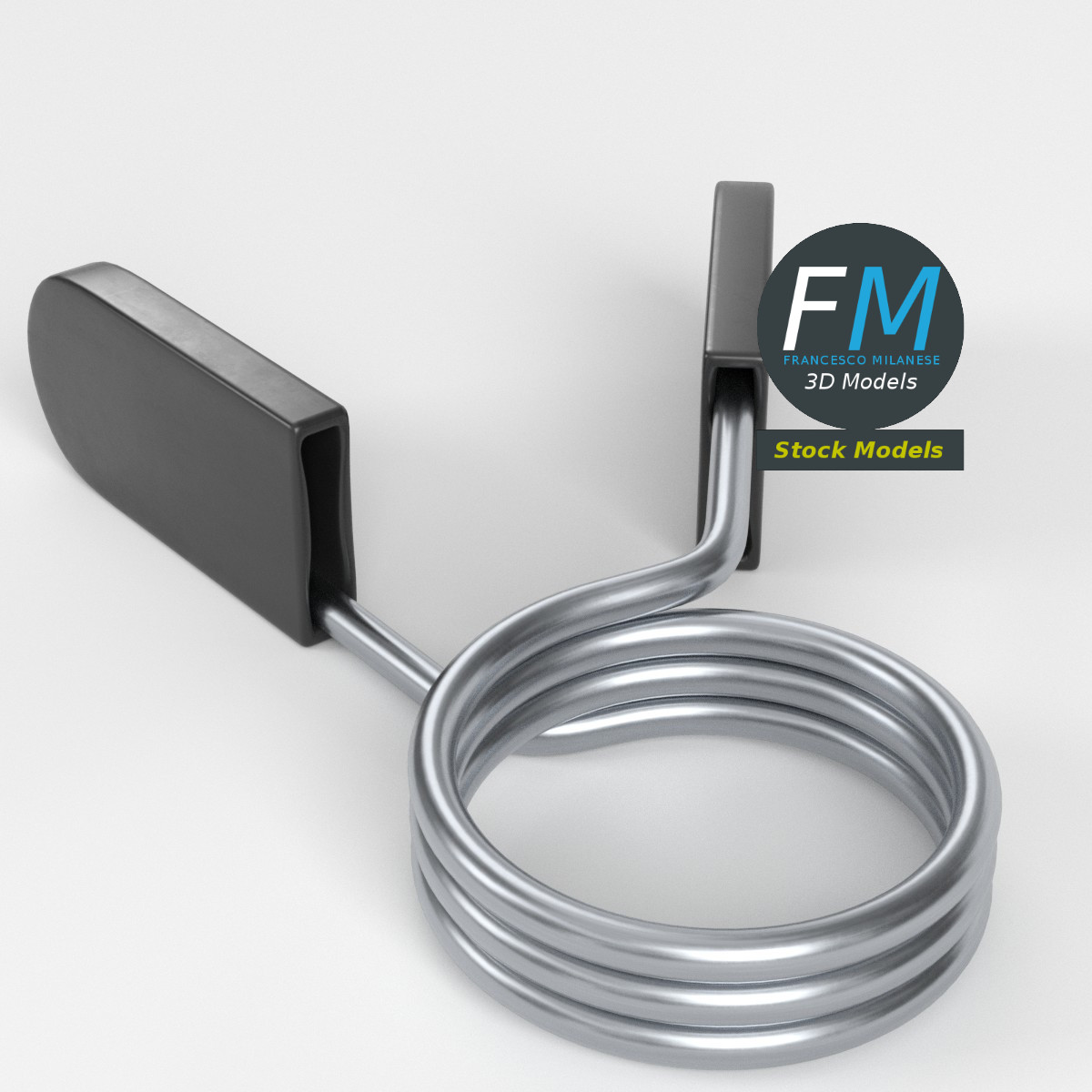 3D MODEL - Spring collar clip