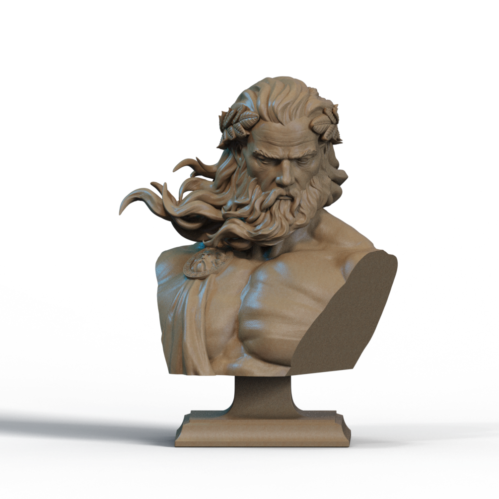 Zeus Bust 3D Print