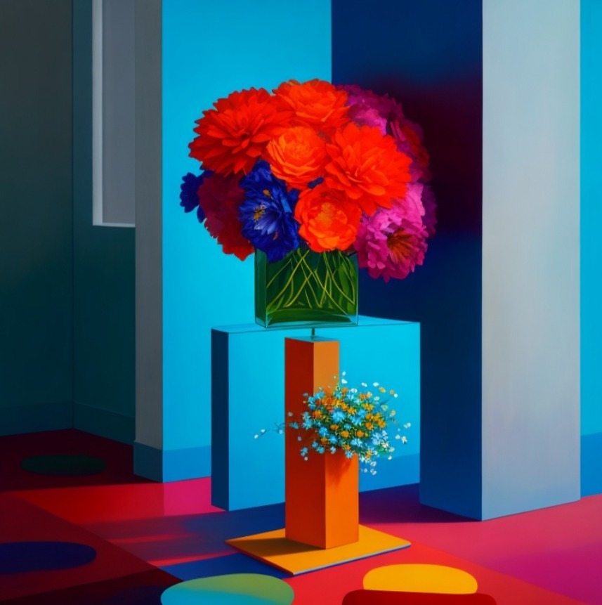 "Harmony in Cuboids" -- flower vase contemporary art