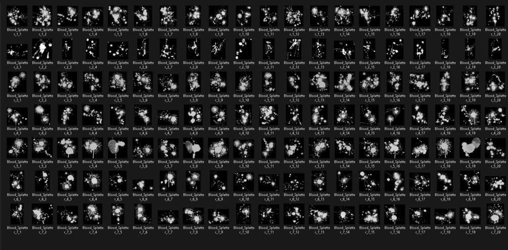 140 Blood Splatter Brushes and Alphas