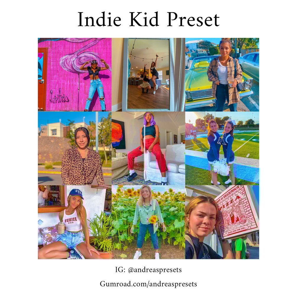 Indie Kid Preset & Snapchat Filter
