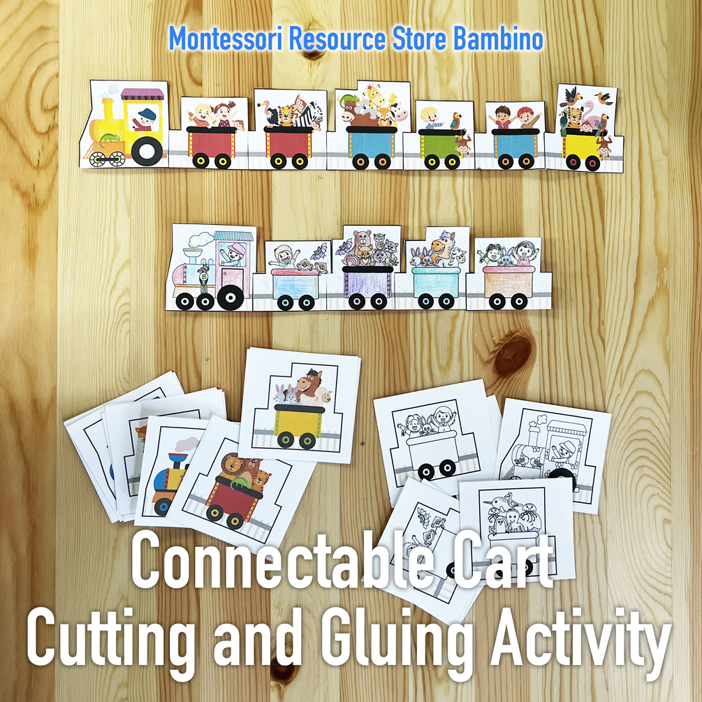 Connectable Cart Cutting and Gluing Activity