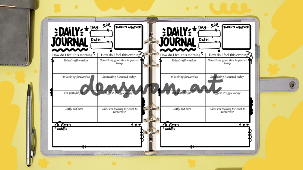 Daily Journal Sheet by Denswan