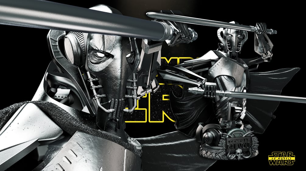 General Grievous Bust - Star Wars 3D Models - Tested and Ready for 3D ...