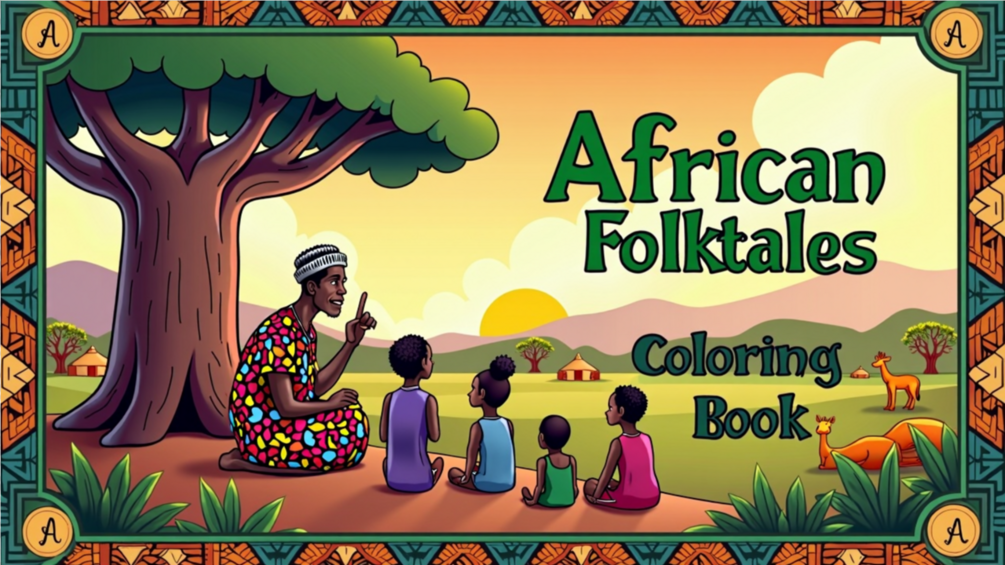 African Myths & Folktales Coloring Book: Inspiring Stories & Stunning ...