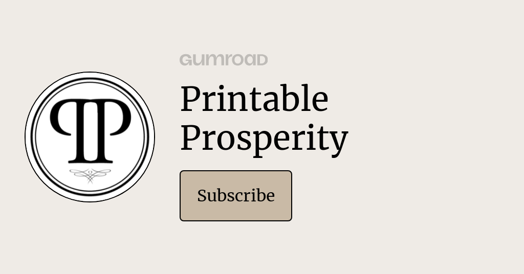 Printable Prosperity