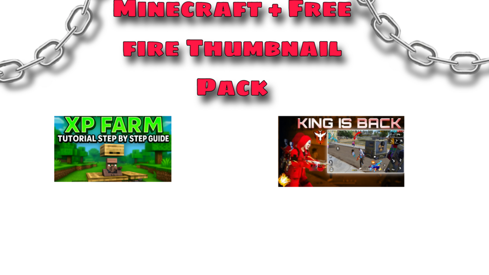 Free Fire & Minecraft YouTube Thumbnails – 5 Premium Templates