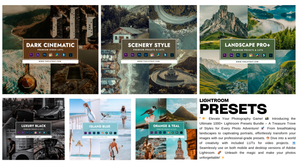 Ultimate Lightroom Preset Bundle, 1000+ presets with luts and desktop ...